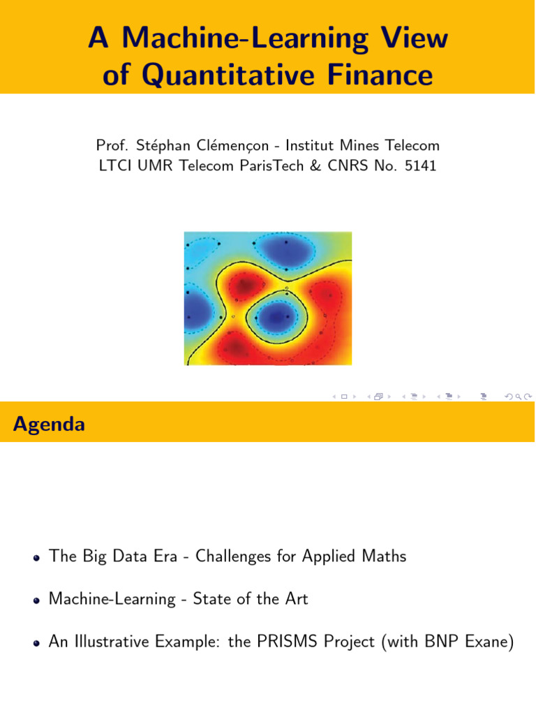 A Machine-Learning View of Quantitative Finance | PDF