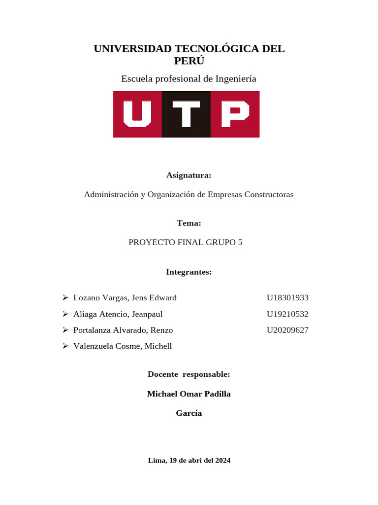 Avance de Proyecto-1 | PDF