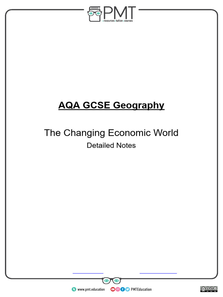 Detailed Notes - The Changing Economic World - AQA Geography GCSE | PDF ...