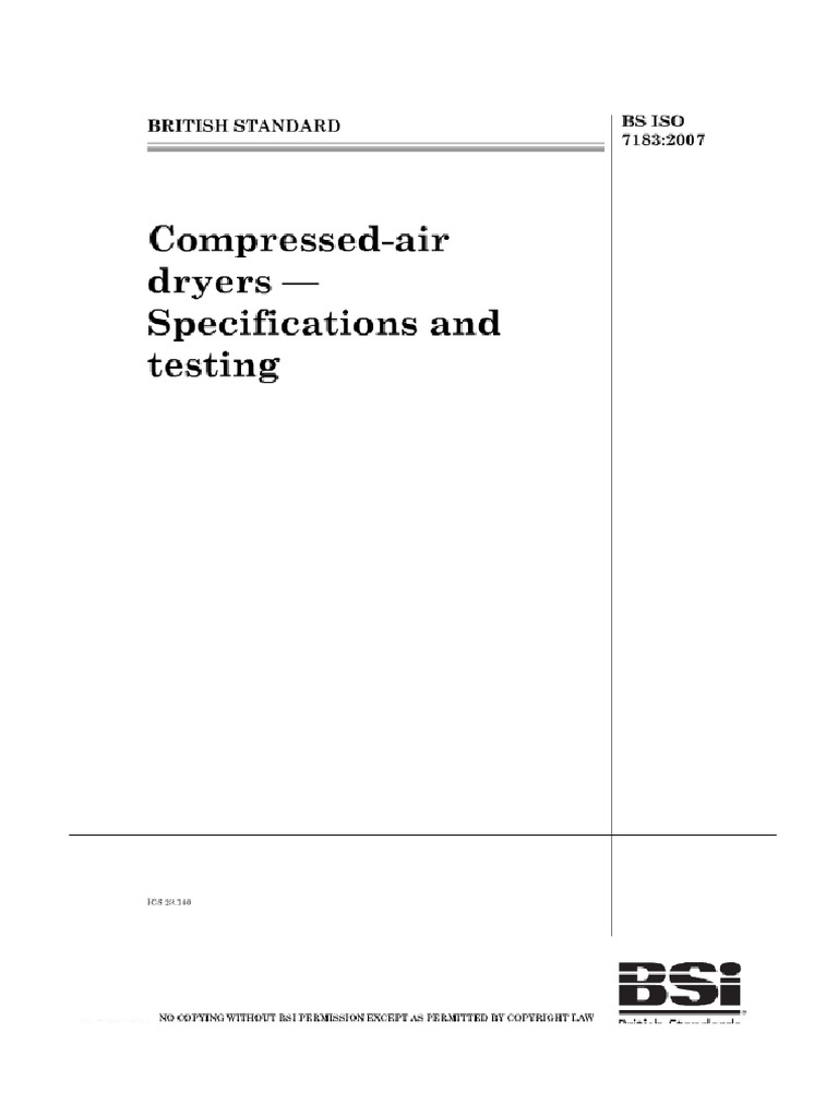 BS Iso 7183-2007 | PDF