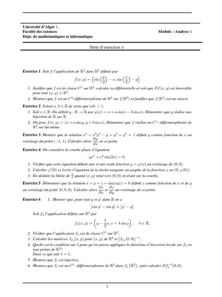 TD4+Solution Analyse 4 | PDF