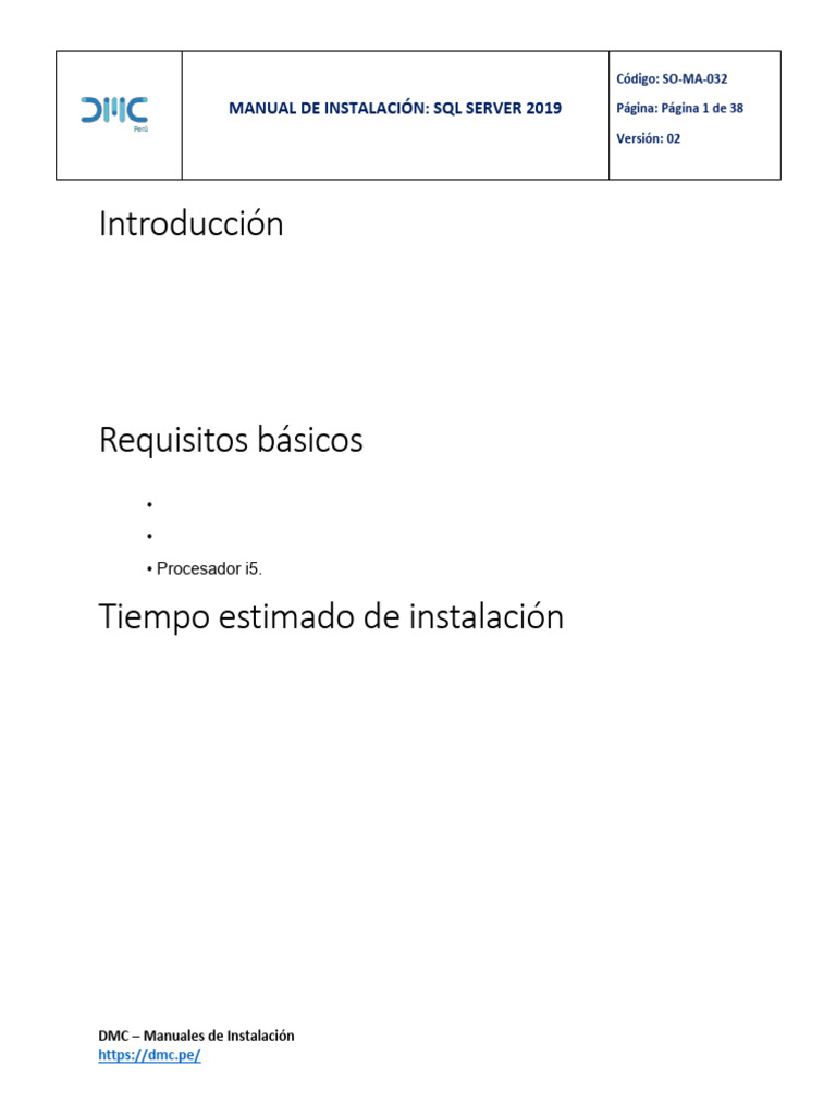 Guía Instalación SQL Server 2019 | PDF | Servidor SQL de Microsoft | Software