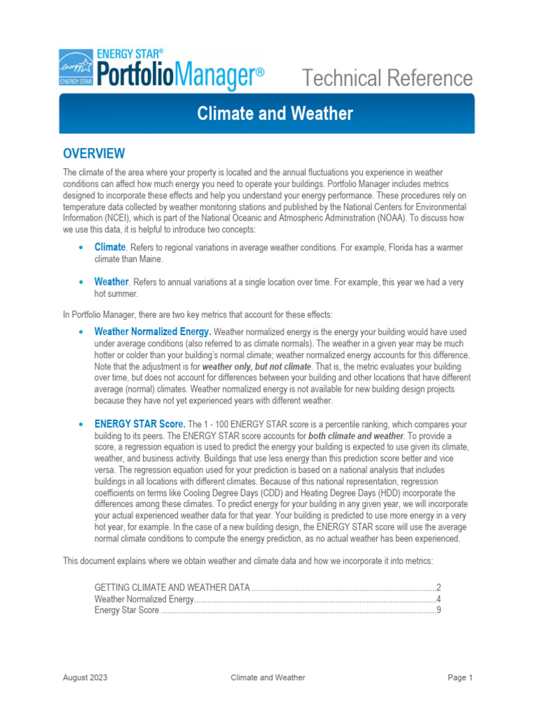 Climate and Weather | PDF