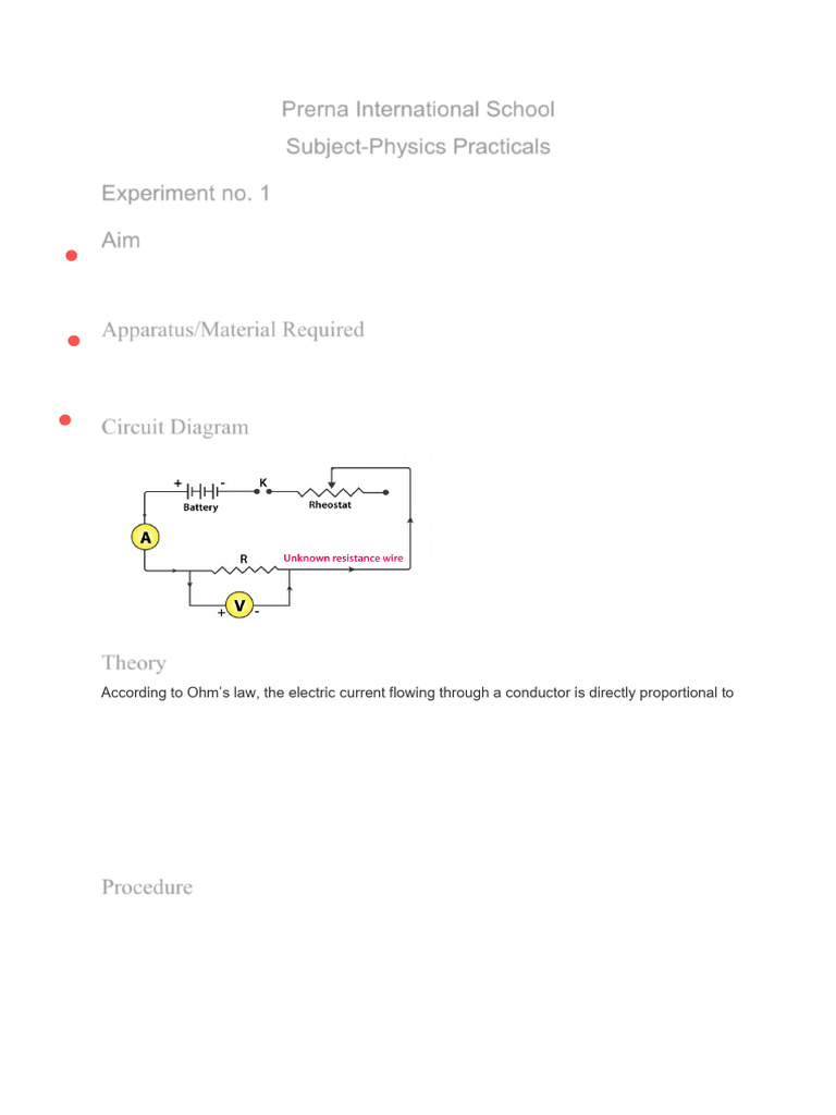 Physics Practical Class XII Expt 1,2 | PDF