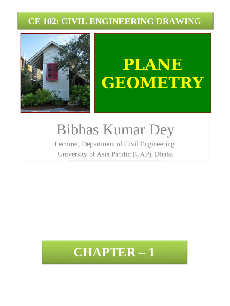Chapter 1 (Plane Geometry) | PDF | Engineering | Euclidean Geometry