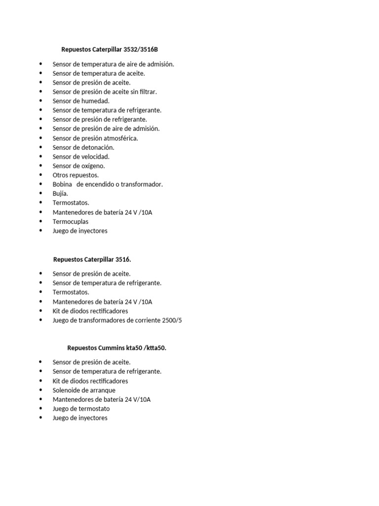 Repuestos Caterpillar 3532 | PDF