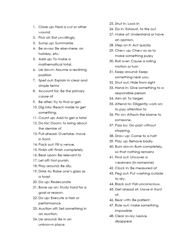 Phrasal Verbs | PDF