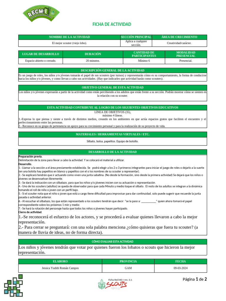 El Mejor Scouter REME | PDF