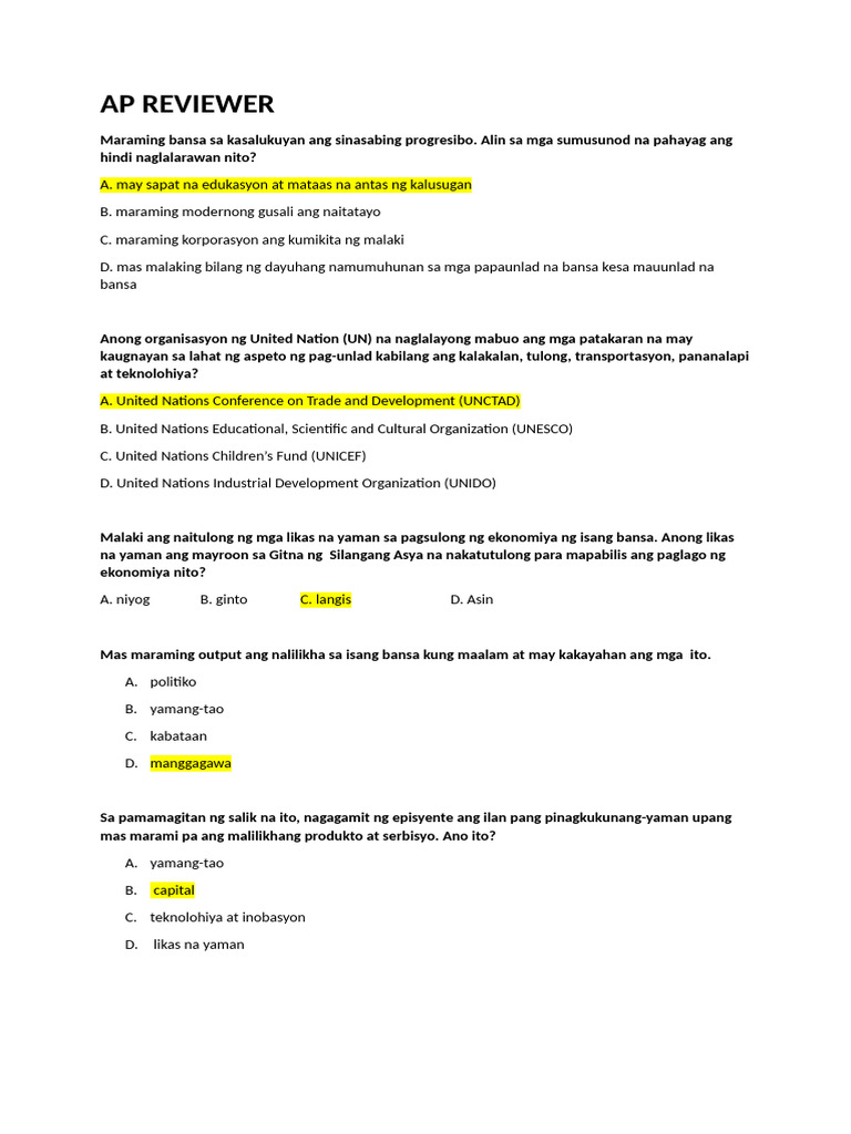 Ap Reviewer | PDF