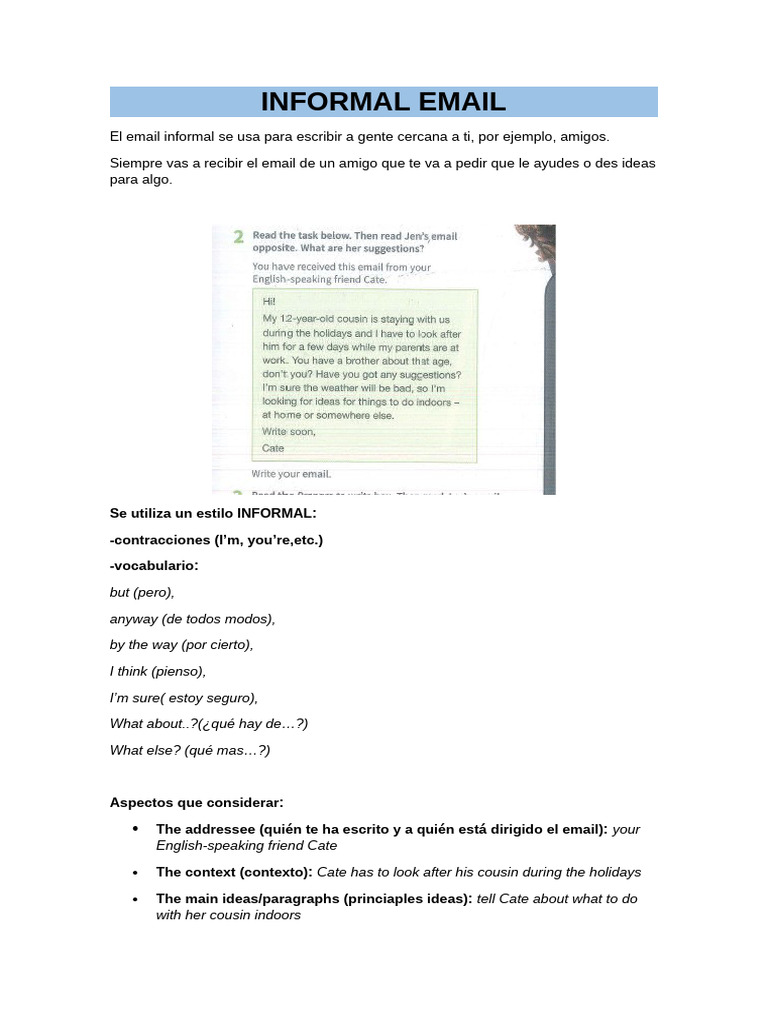 Informal Email | PDF