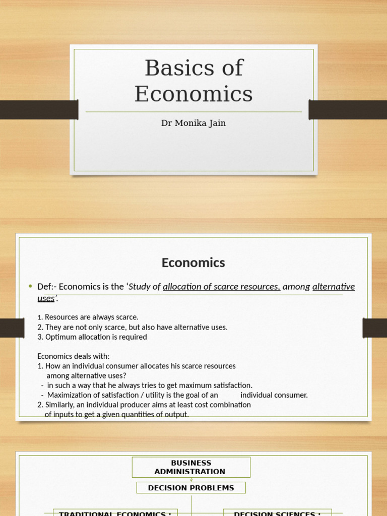 Basics of Economics | PDF | Economics | Inflation