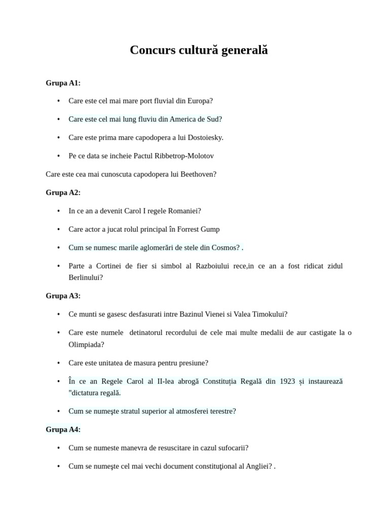 Cul Gen Fara Rasp | PDF