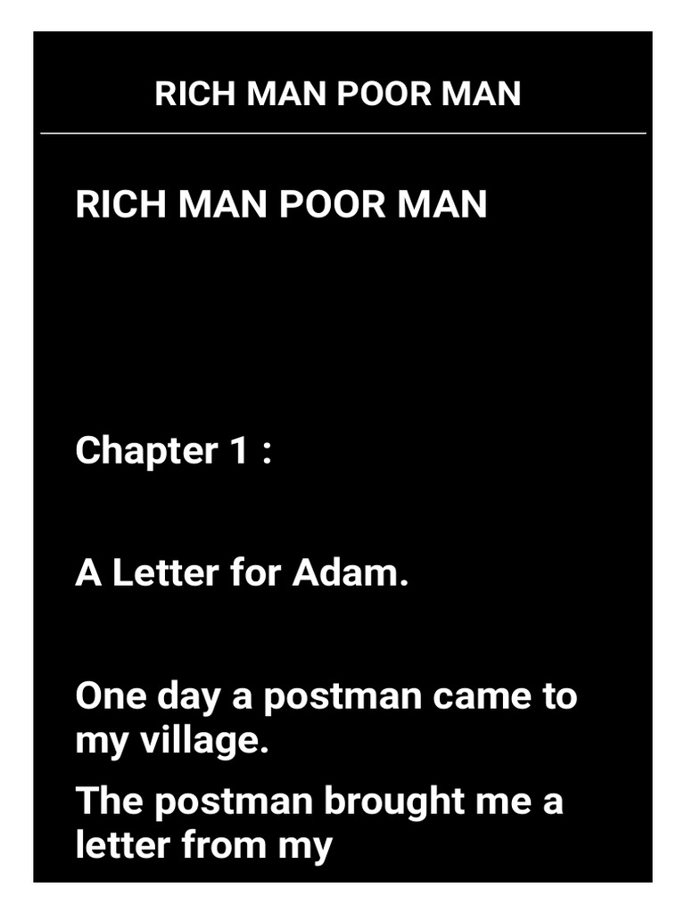 Rich Man Poor Man | PDF