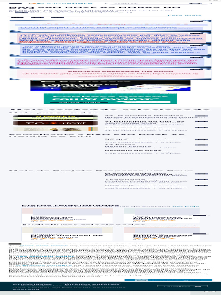 Não São Doze As Horas Do Dia | PDF