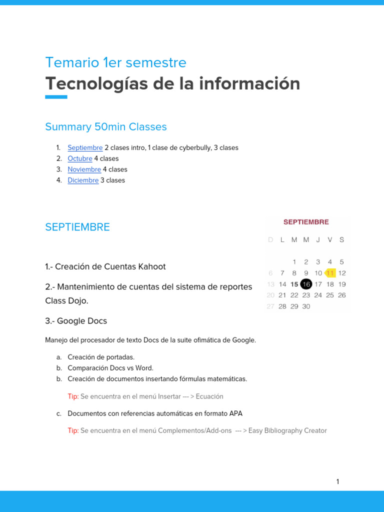 IT Lesson Plan 2020-2021 | PDF