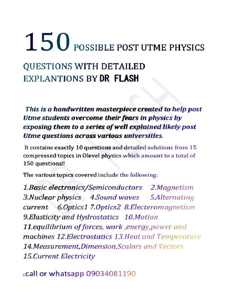 DR Flash Physics | PDF