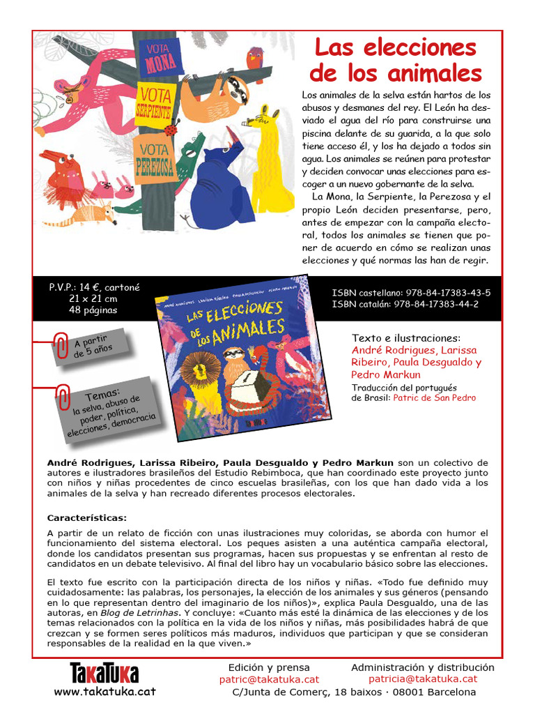 Las Elecciones de Los Animales Ficha-2 | PDF