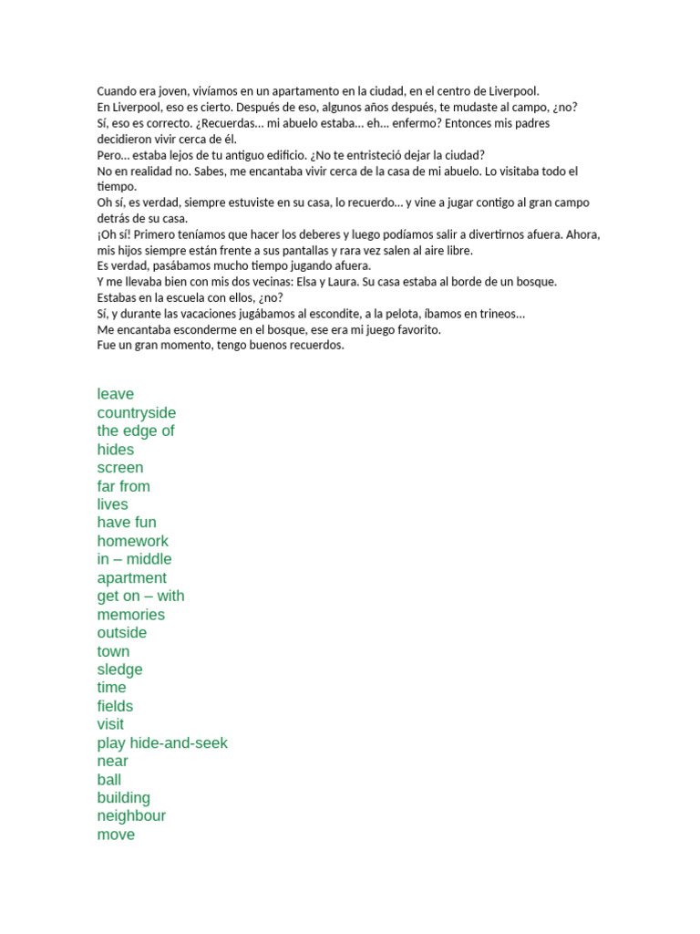 Cuando Era Joven | PDF