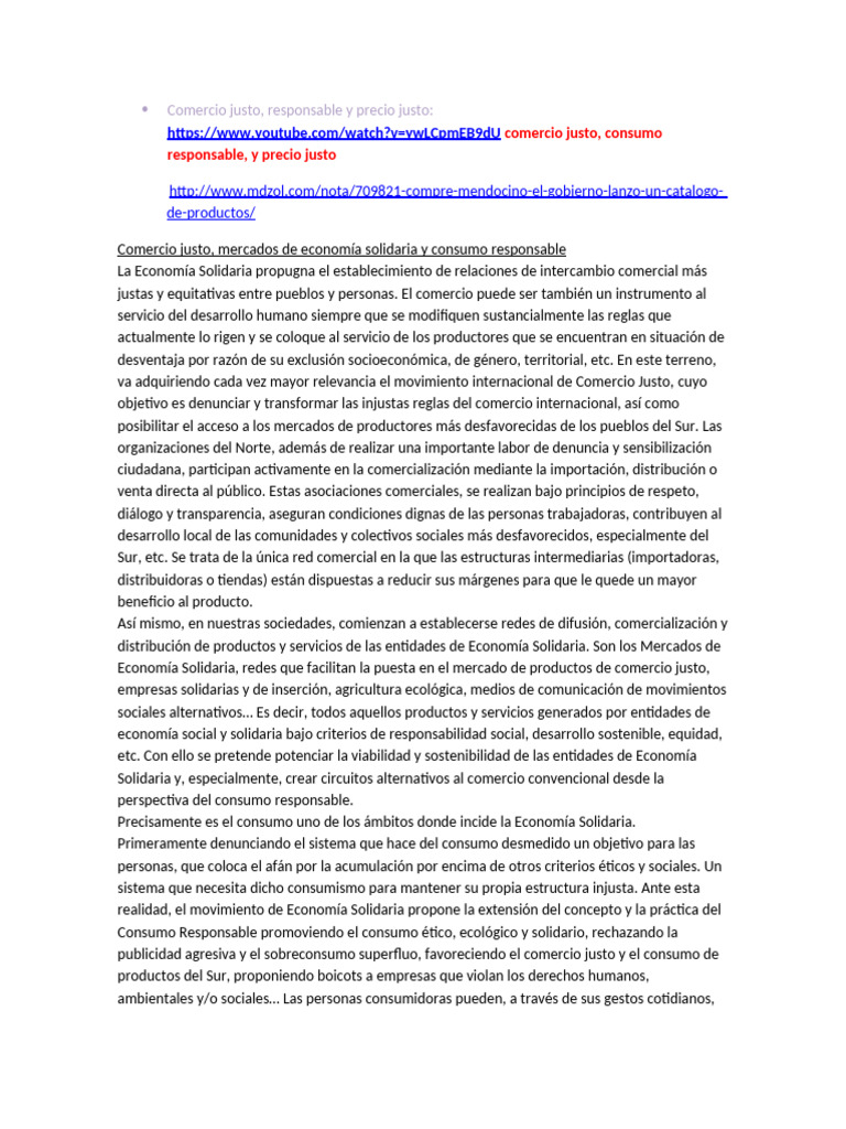 Comercio Justo | PDF