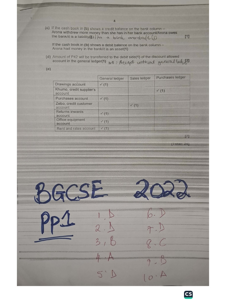 Acc pp1 Mark Scheme | PDF