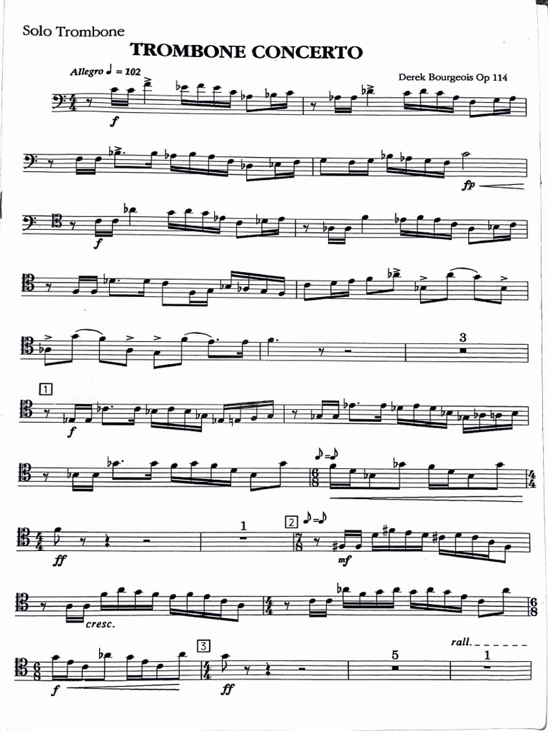 Bourgeois Trombone Concerto | PDF