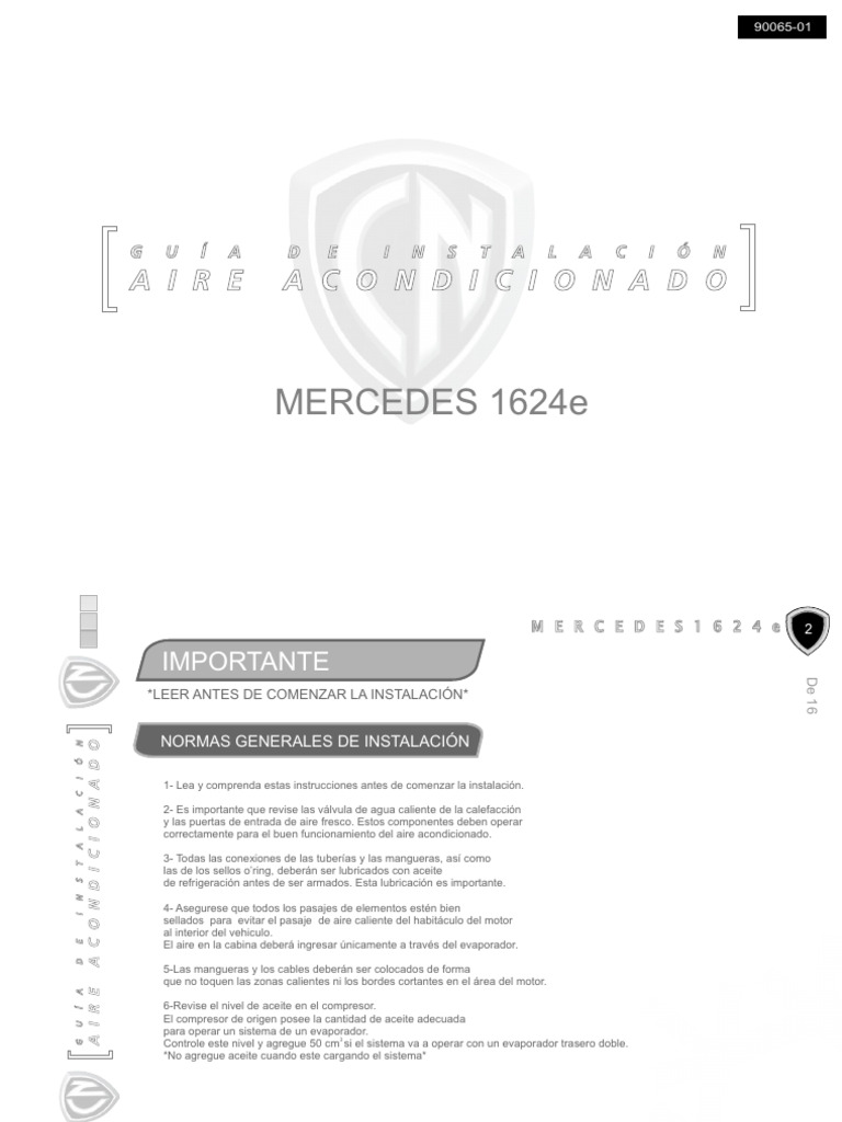 Manual Mercedes 1624 | PDF