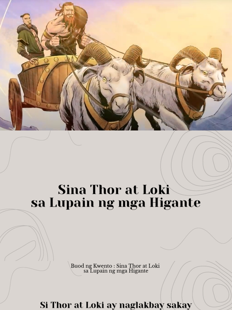 Si Thor at Loki Ay Naglakbay Sakay NG Karwahe Ni Thor Na Hinihila NG ...