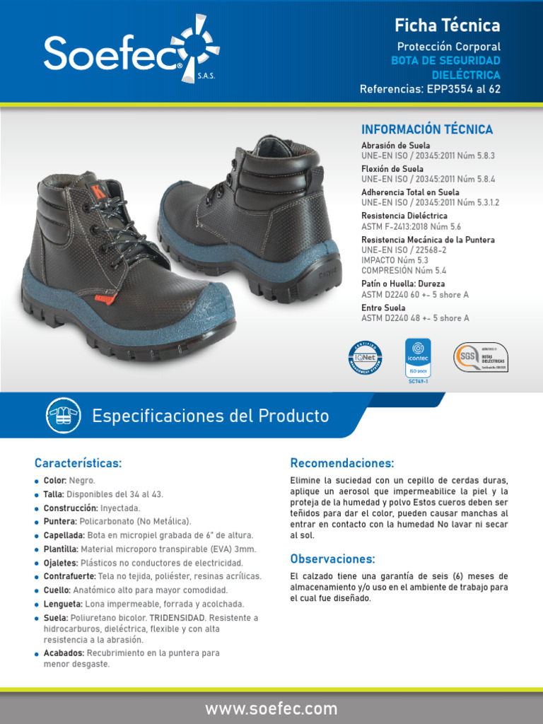 Bota de Seguridad Dielectrica | PDF