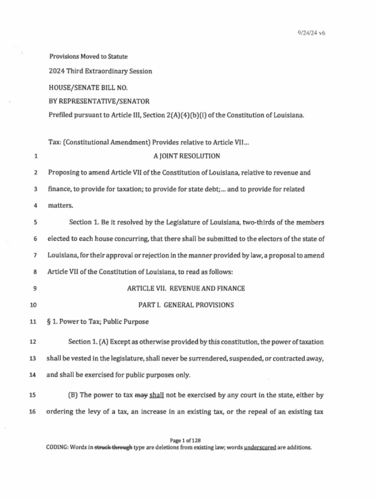 Bill 1 CA Article Vii Rewrite | PDF | Cost Of Living | Taxes