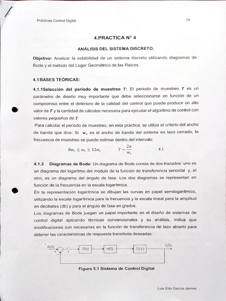 Práctica 04 Control Digital | PDF