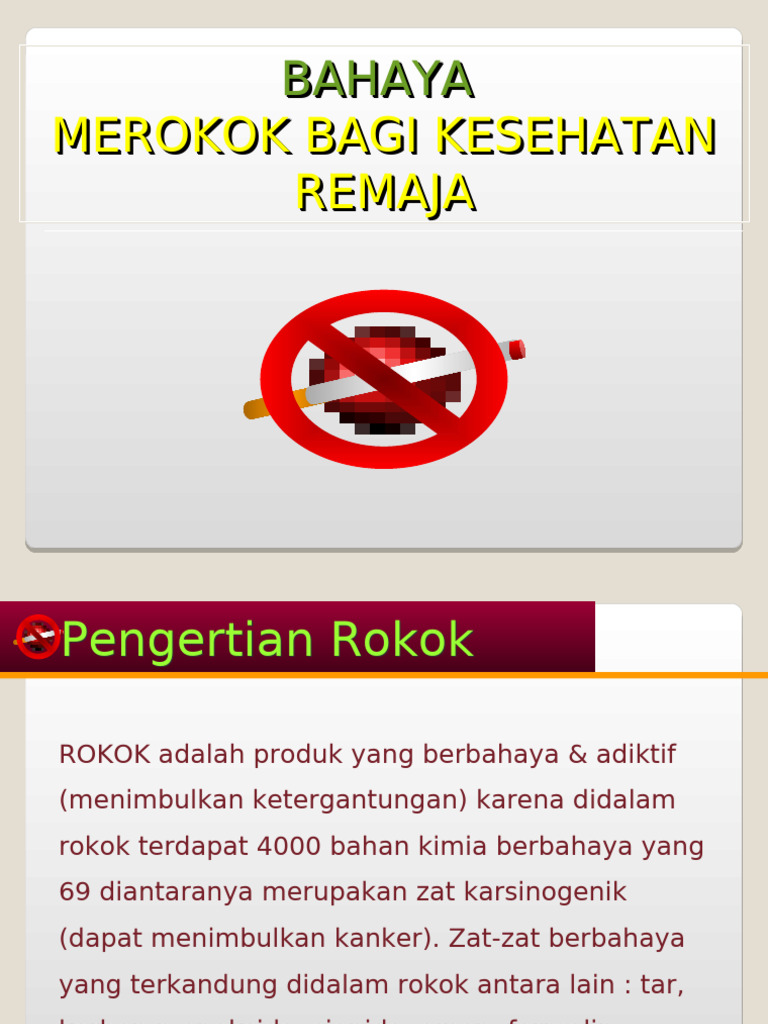 Bahaya Merokok Bagi Remaja Pdf
