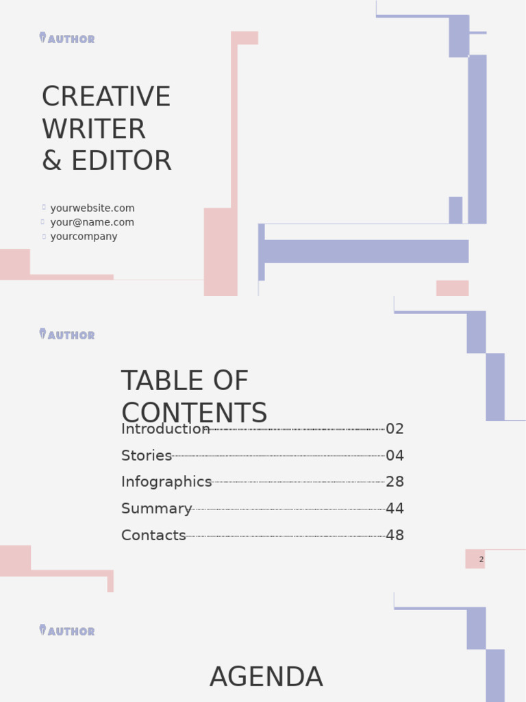 Author PowerPoint Presentation Template | PDF