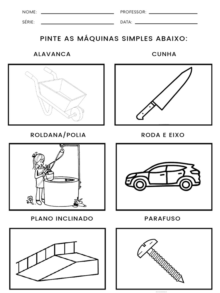 Atividade Adaptada Máquinas Simples 7ºano | PDF