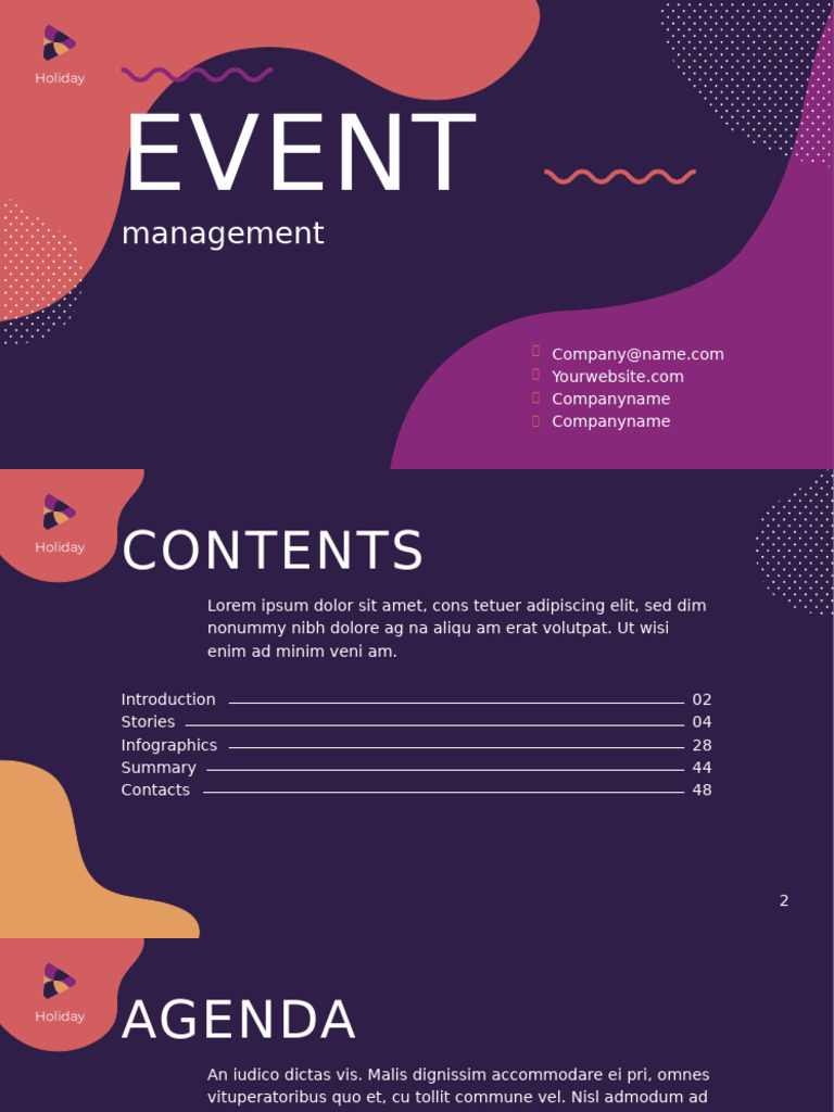 Event Management PowerPoint Presentation Template | PDF