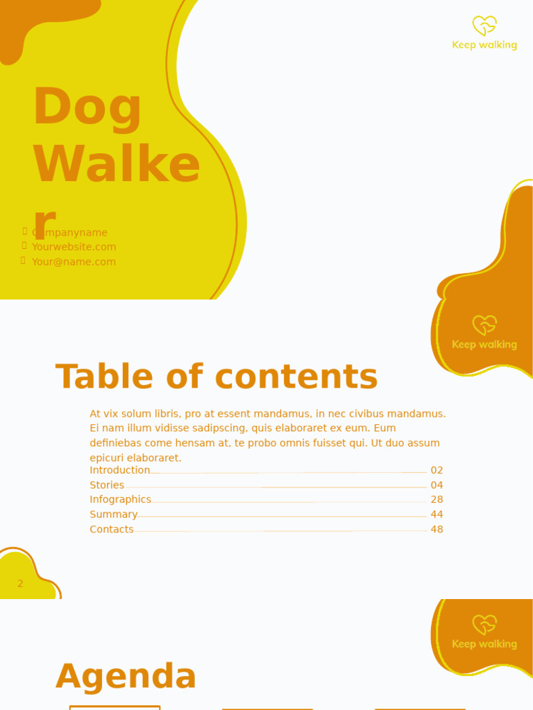 Dog Walker PowerPoint Presentation Template | PDF