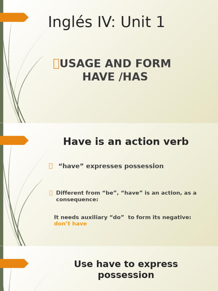 Have - Has - 1 | PDF