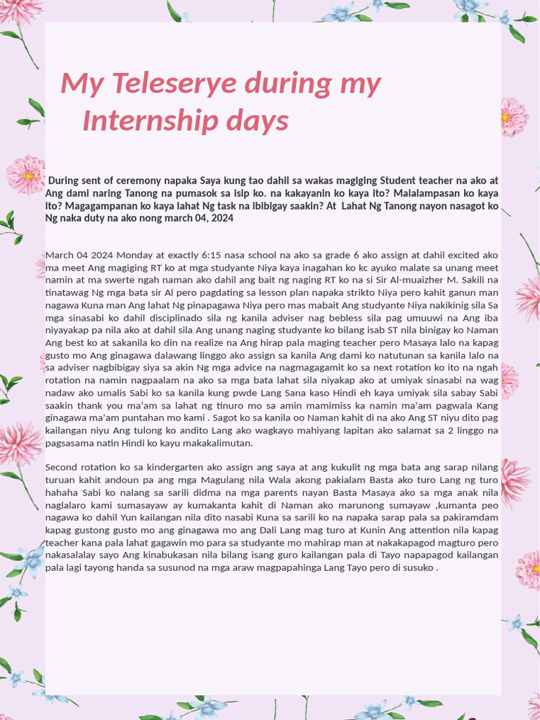 Pink Fresh Flowers Letter-WPS Office | PDF