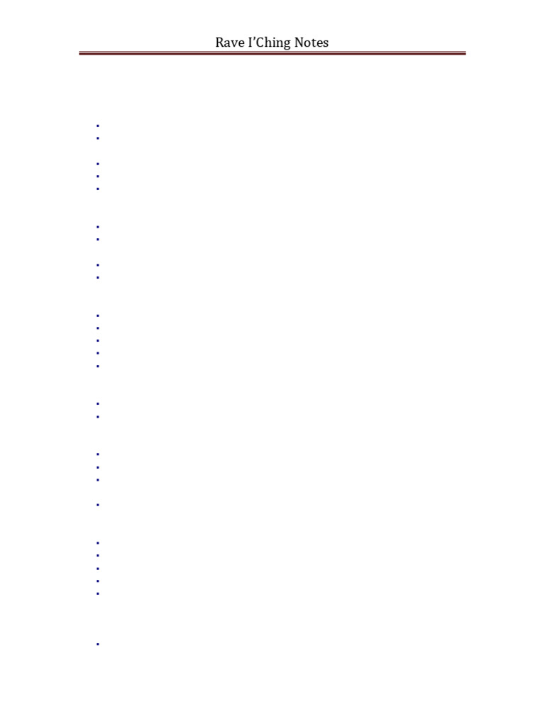 Resource - Rave I Ching Notes | PDF