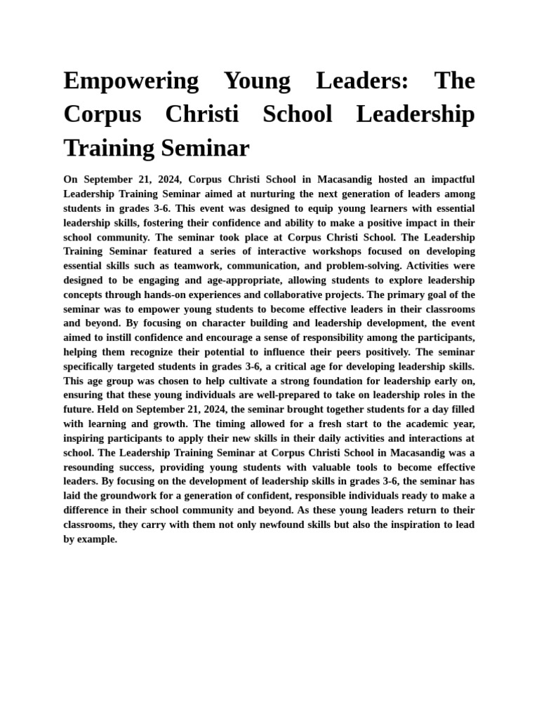 Empowering Young Leaders | PDF