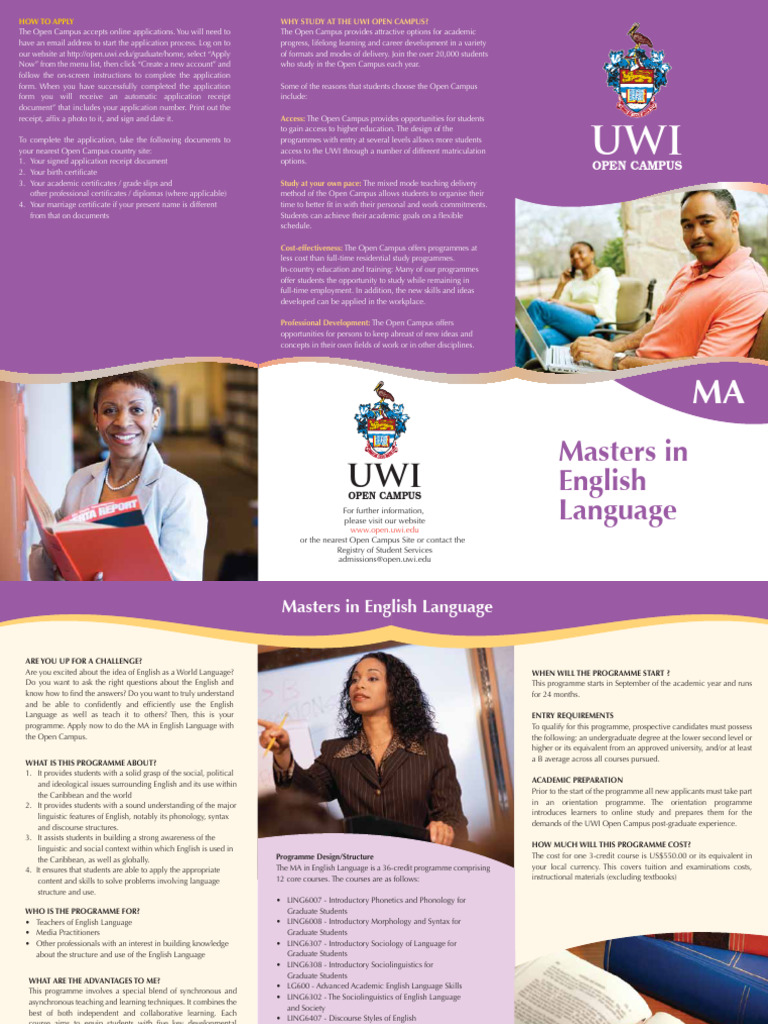 Masters in English Language | PDF