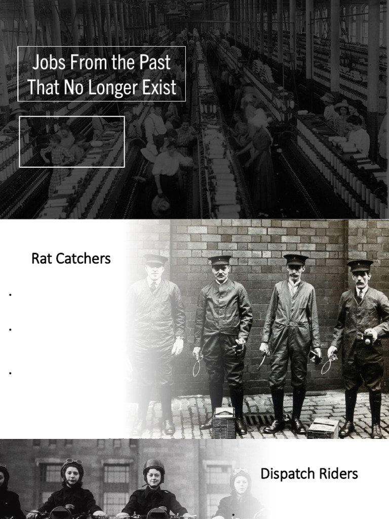 Jobs From The Past That No Longer Exist | PDF