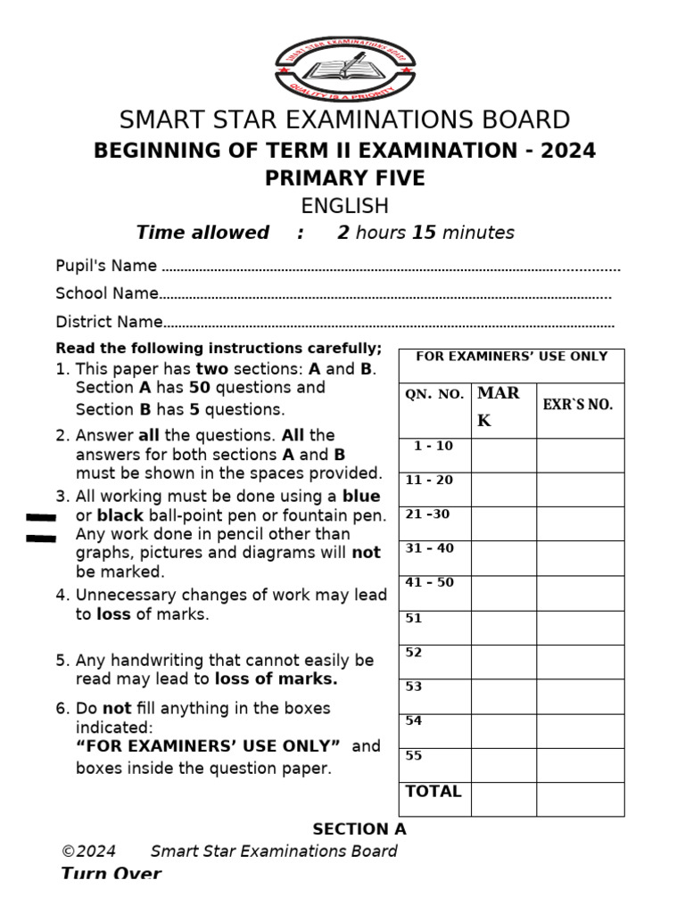 P.5 English Sseb Bot Ii | PDF