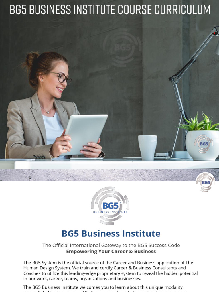 BG5 Brochure Course Curriculum - Updated Aug 2021 | PDF