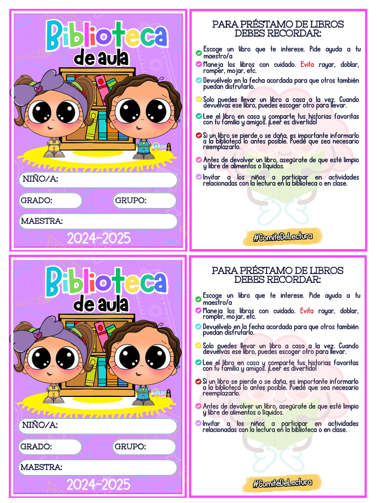 Credencial Préstamo de Libros de Biblioteca) | PDF