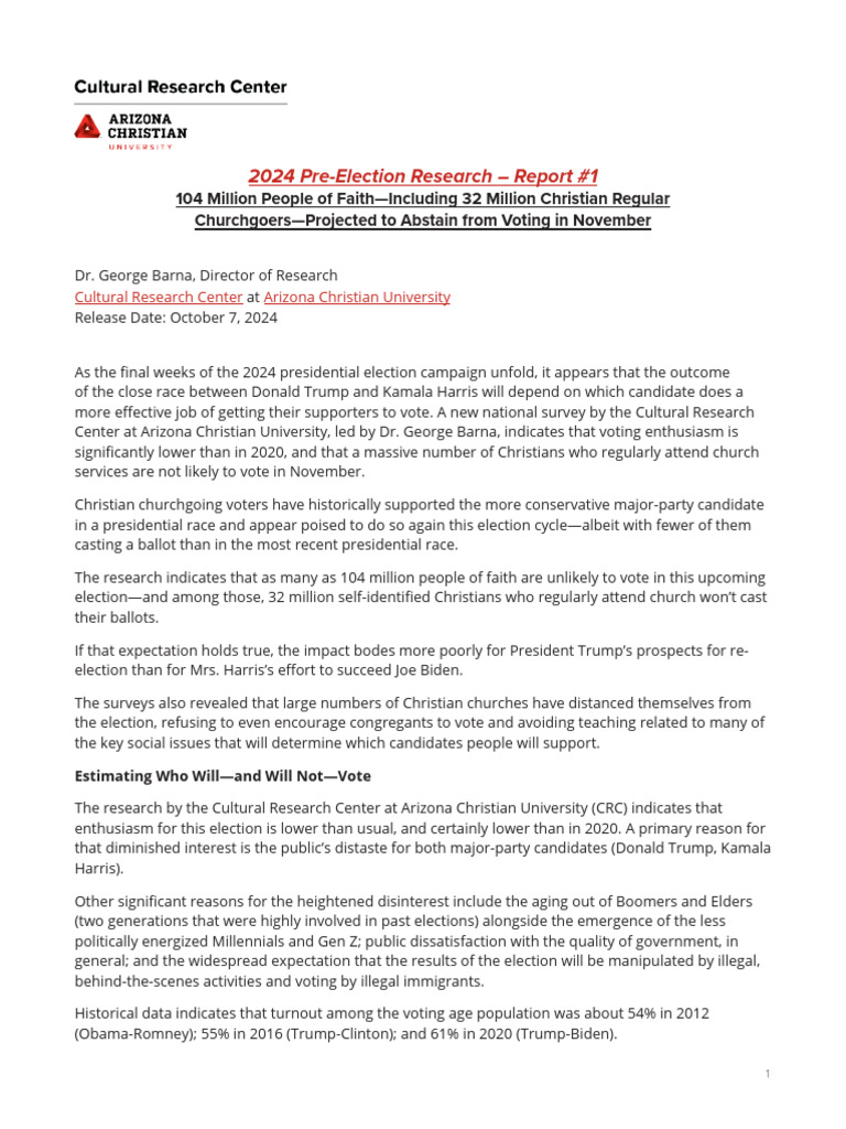 CRC Release Pre Election 1 Oct 12 2024 Final | PDF