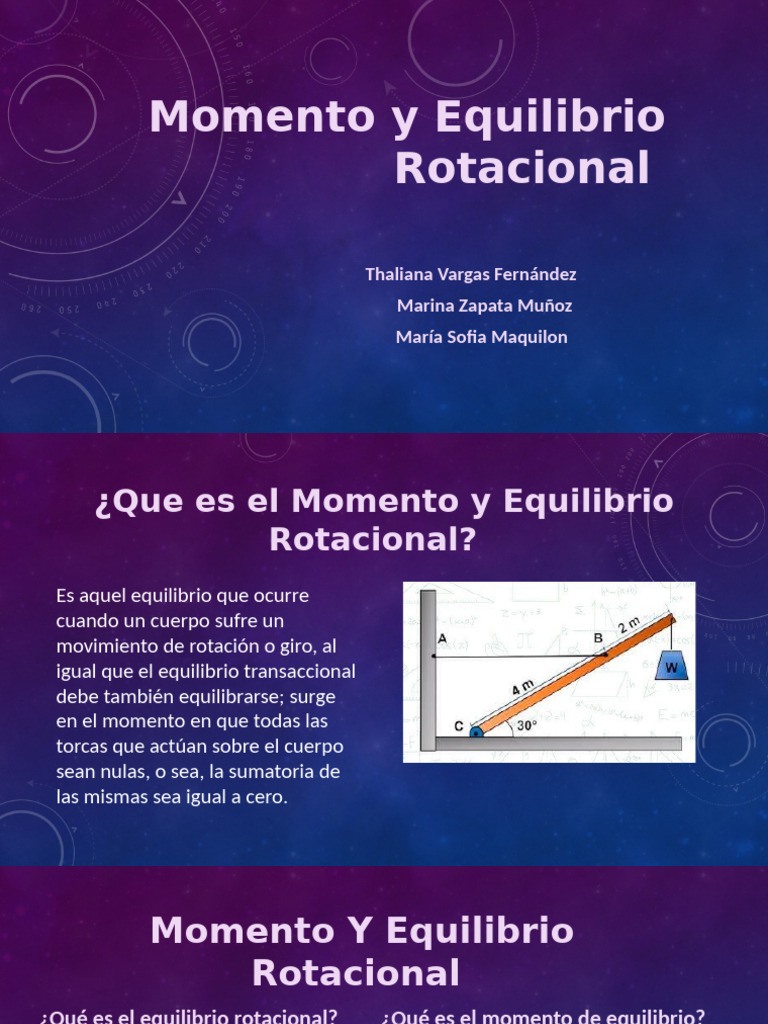 Momento y Equilibrio Rotacional | PDF