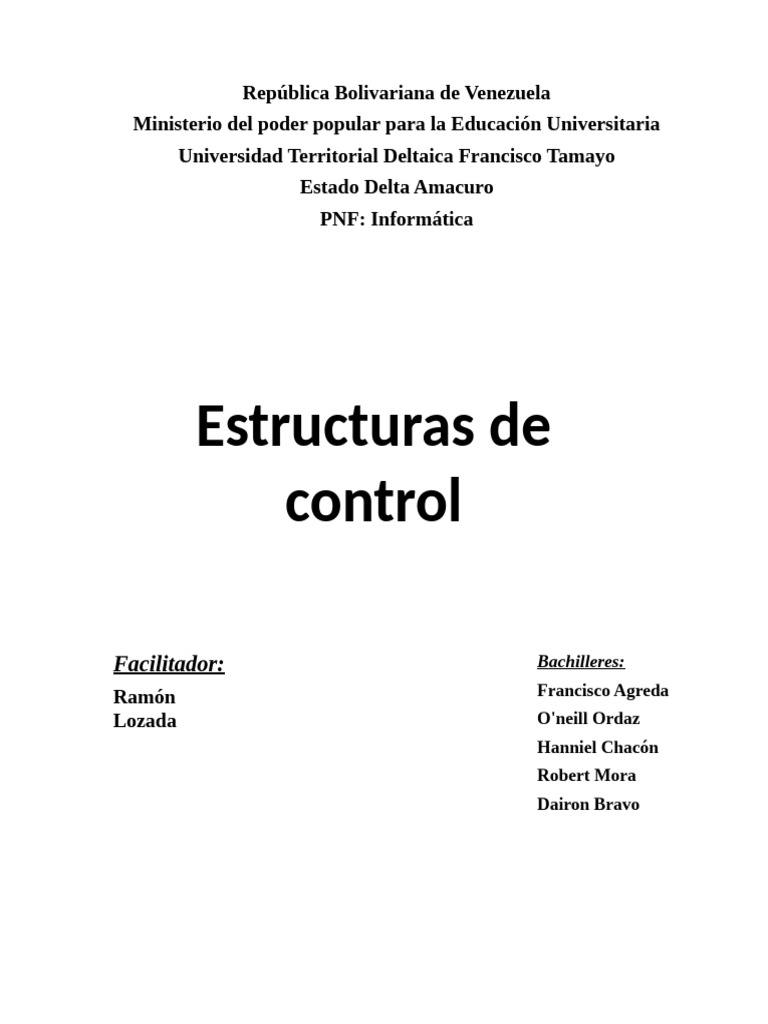 Estructuras de control | PDF