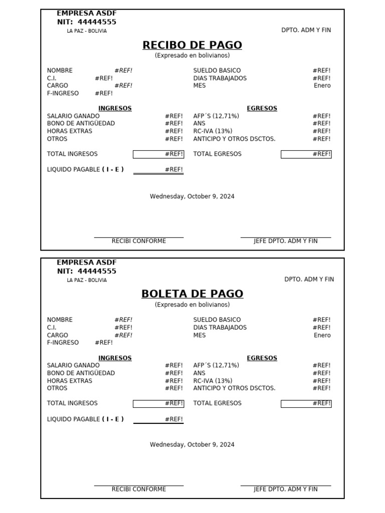 Aplanilla de Sueldos Con Generador de Boletas 2023 | PDF