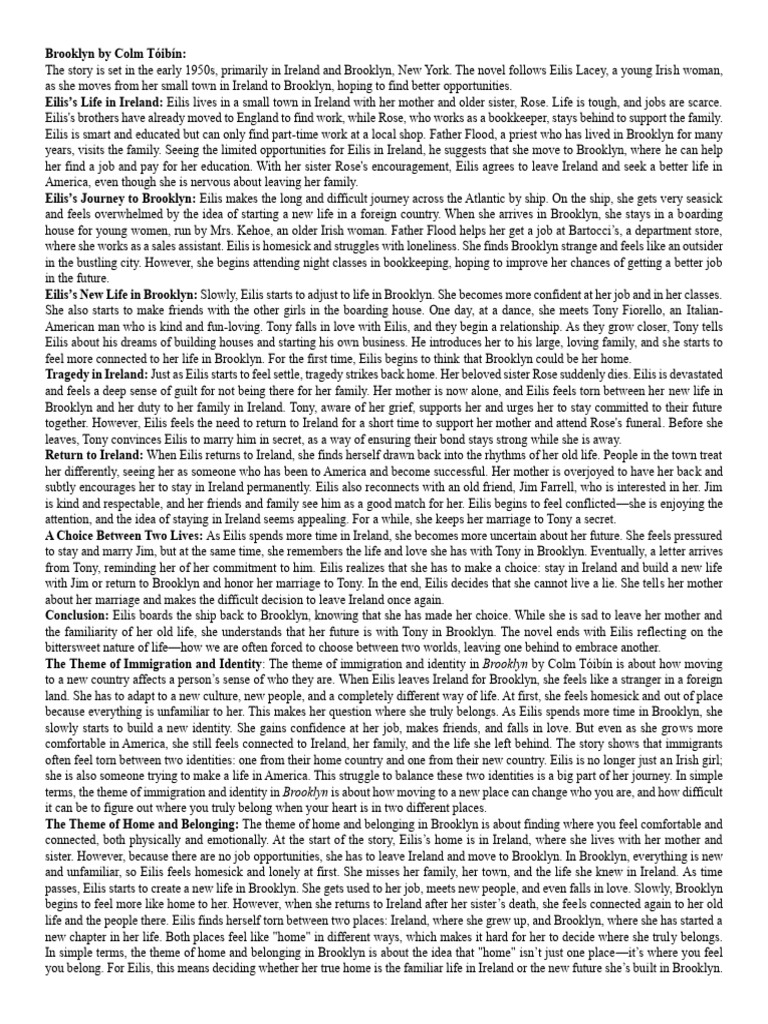 Brooklyn by Colm Tóibín | PDF