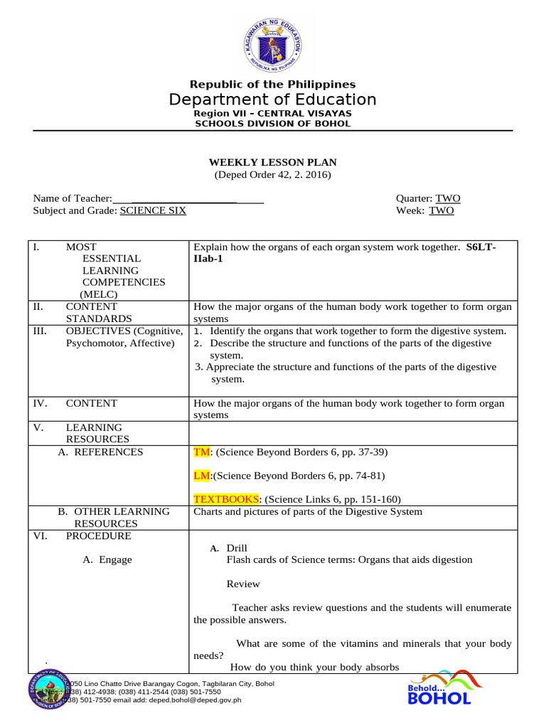 Sci6 PROTOTYPE-LESSON-PLAN Q2 WK2 | PDF